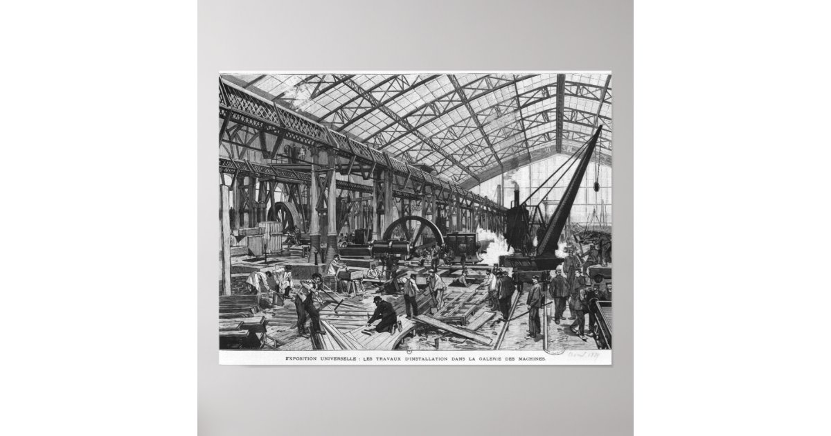Building site of the Galerie des Machines Poster | Zazzle
