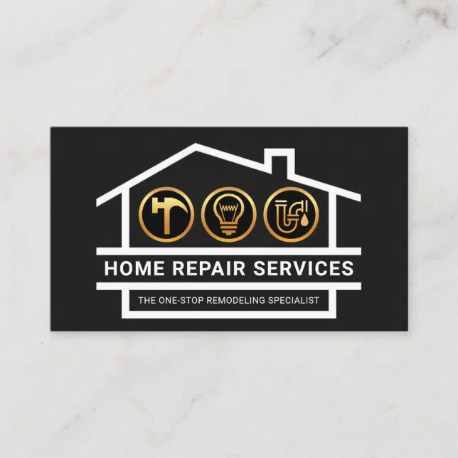 Building Structure Handyman Tools Business Card | Zazzle