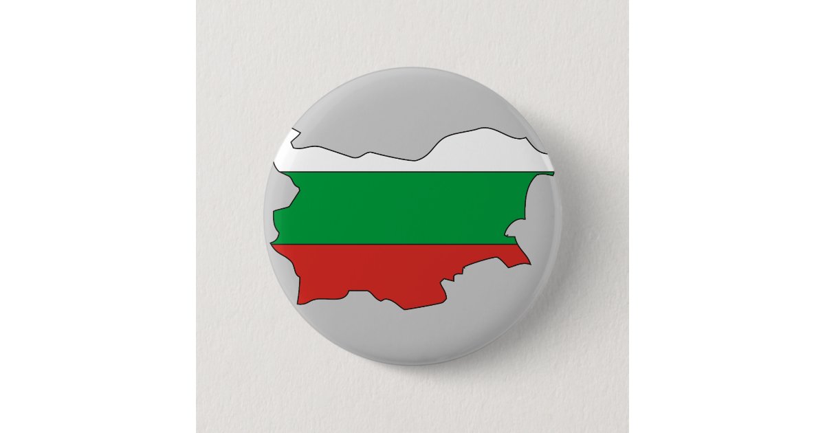 Bulgaria flag map pinback button | Zazzle