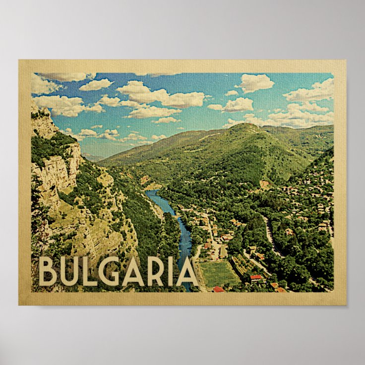 Bulgaria Poster Vintage Travel Poster | Zazzle
