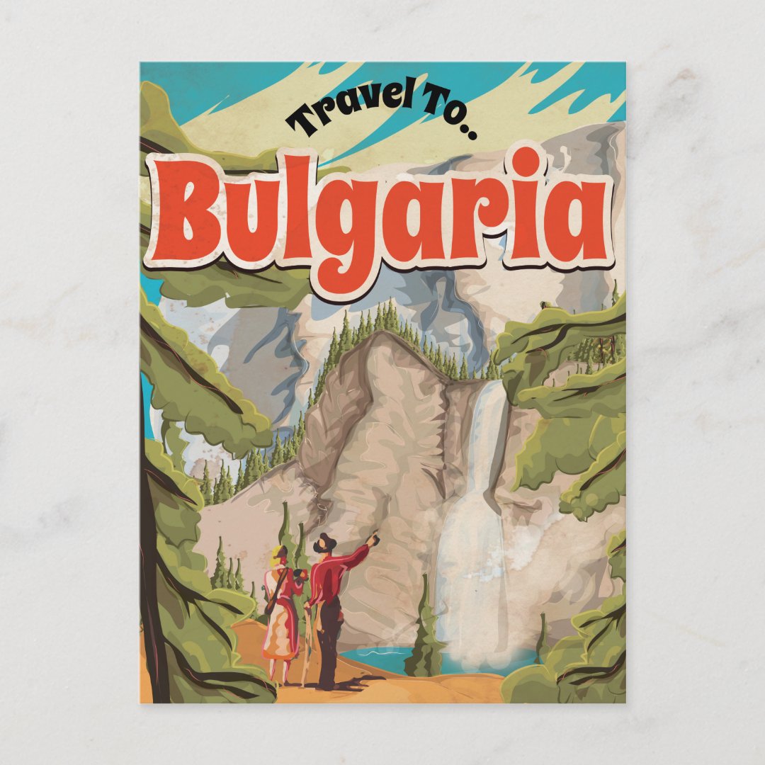 Bulgaria Vintage Travel Poster Postcard | Zazzle