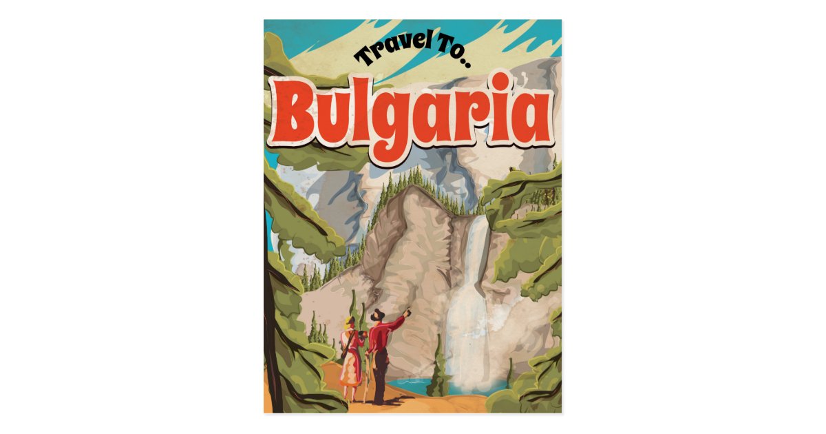 Bulgaria Vintage Travel Poster Postcard | Zazzle.com
