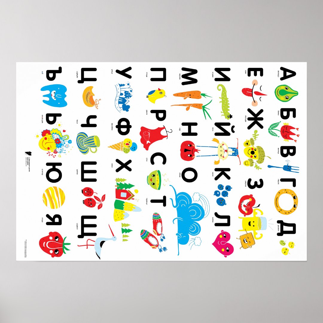 Bulgarian Alphabet Poster | Zazzle