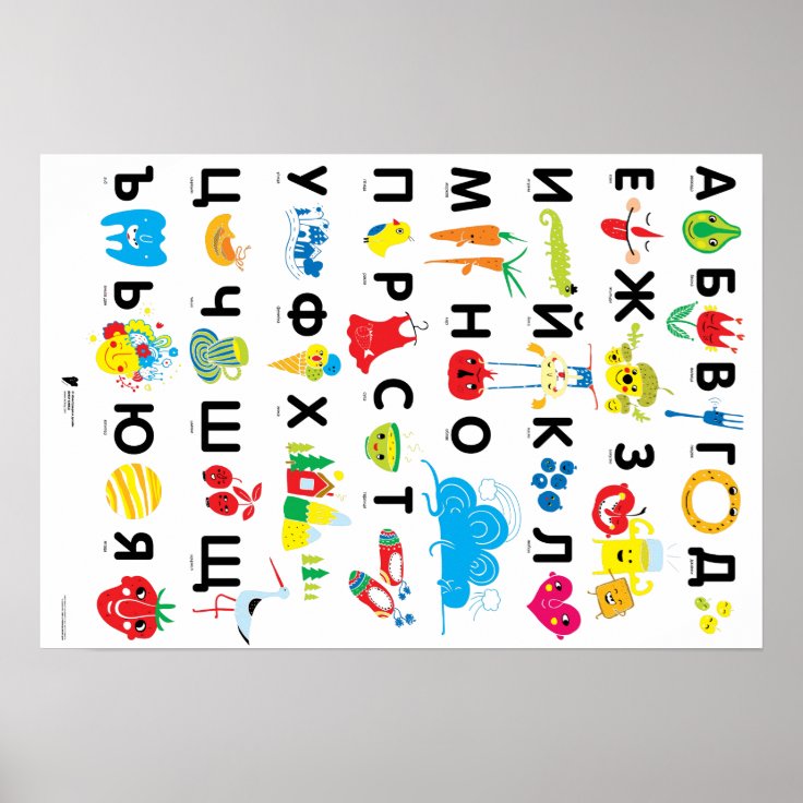 Bulgarian Alphabet Poster | Zazzle