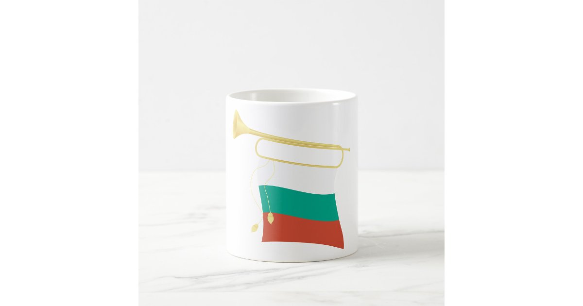 Bulgarian Flag And Bugle Coffee Mug | Zazzle