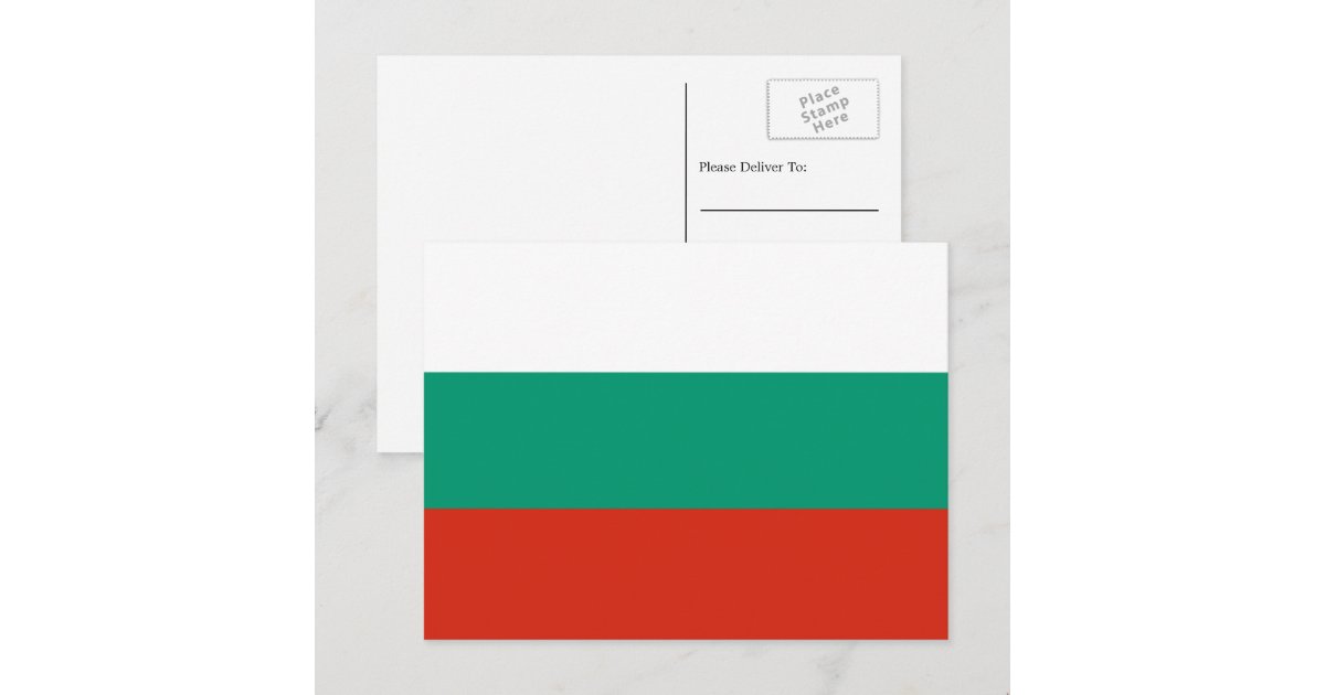 Bulgarian Flag, Flag of Bulgaria Postcard | Zazzle