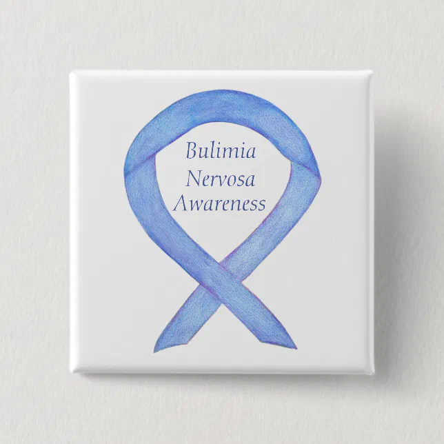 Bulimia Nervosa Awareness Ribbon Custom Pin | Zazzle