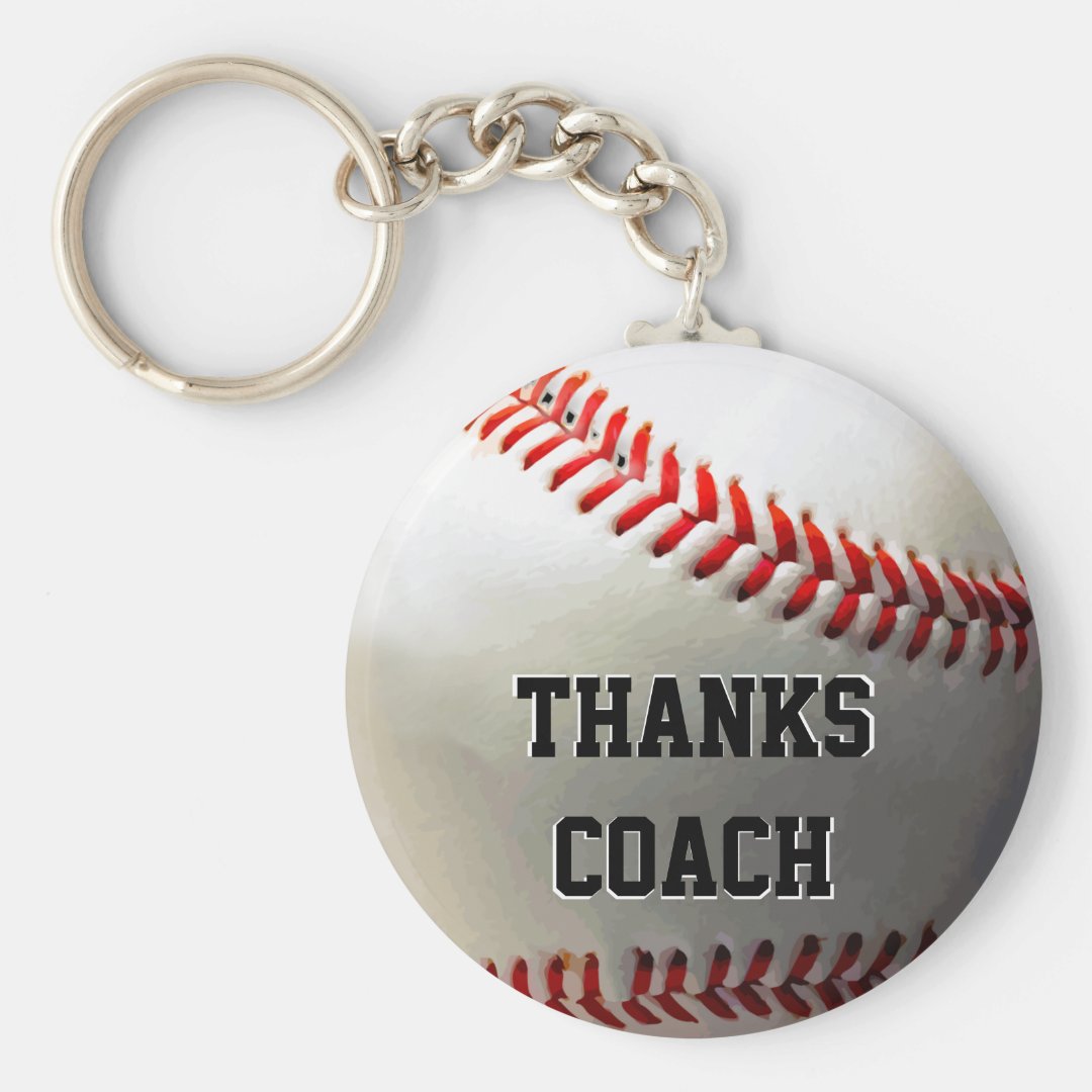 Bulk Baseball Coach Keychains. Thanks Coach Keychain | Zazzle