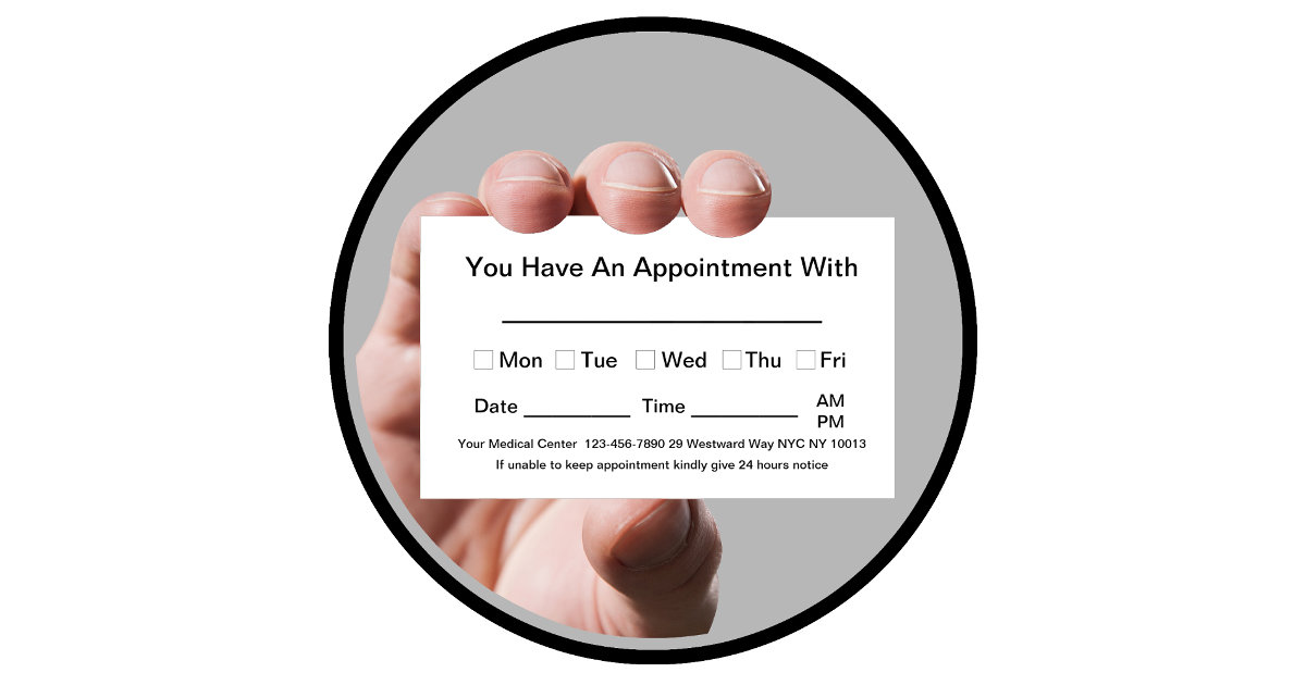 Bulk Office Appointment Reminder Business Cards | Zazzle