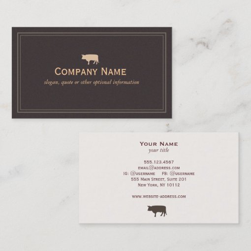 Bull Business Card | Zazzle