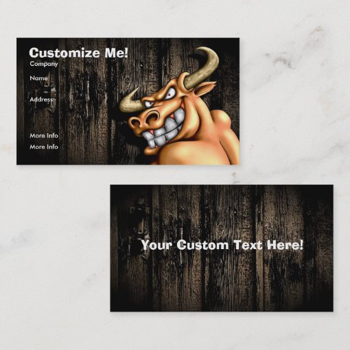 Bull Card / Customizable | Zazzle