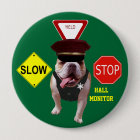 Cute Bulldog Happy Birthday Pinback Button | Zazzle.com