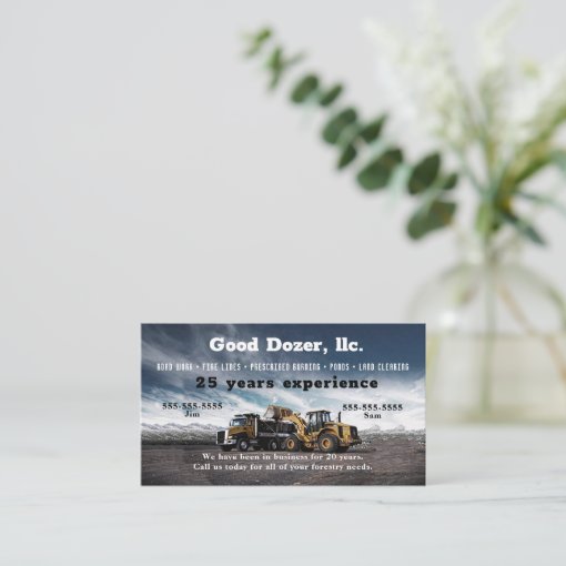 Bull Dozer Business Card | Zazzle