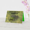 Bull Frog in Moss Birthday Greeting Card | Zazzle