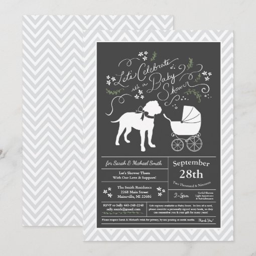 Bull Mastiff Dog Baby Shower Invitation | Zazzle