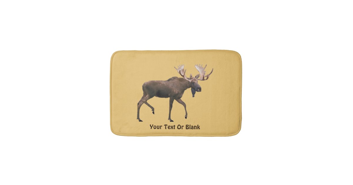 Bull Moose Bathroom Mat | Zazzle