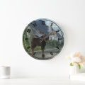 Bull Moose Large Clock | Zazzle