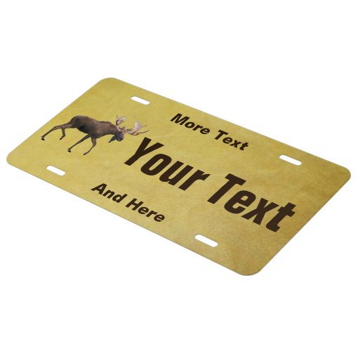 Bull Moose License Plate | Zazzle