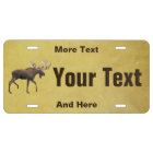Grazing Bull Moose License Plate | Zazzle.com