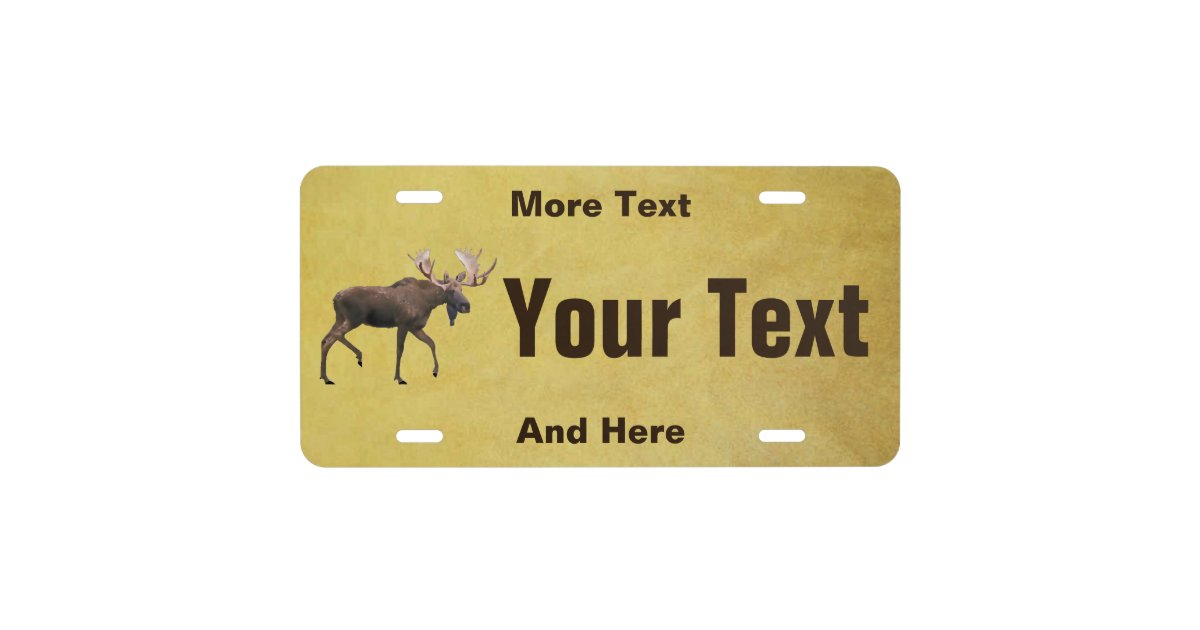 Bull Moose License Plate | Zazzle