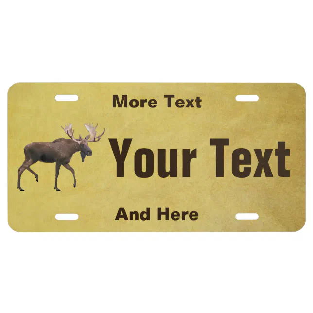 Bull Moose License Plate | Zazzle