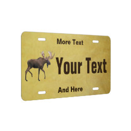 Bull Moose License Plate | Zazzle