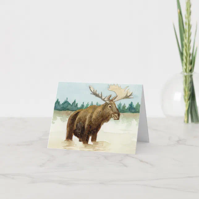 Bull Moose Thank You Card | Zazzle