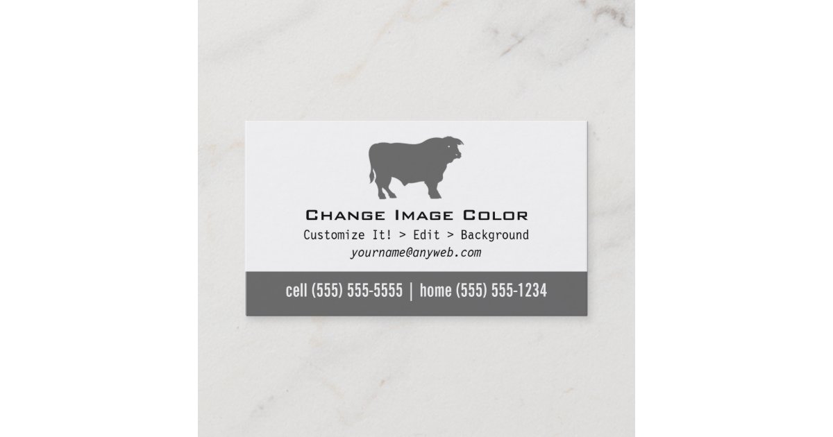 Bull - Personal Business Card | Zazzle