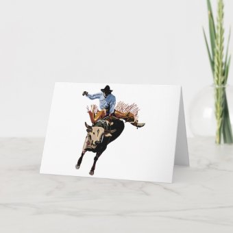 Bull Rider Card | Zazzle
