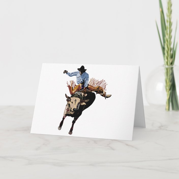 Bull Rider Card | Zazzle.com
