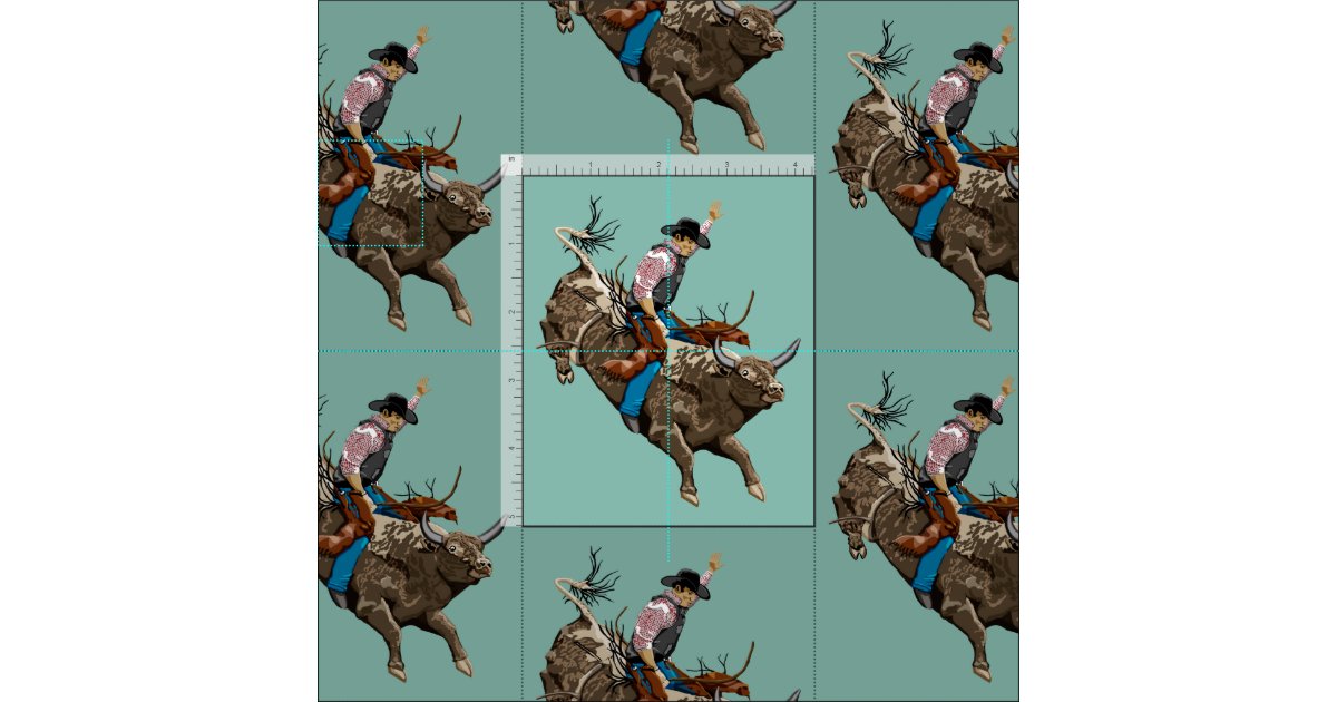 Bull rider fabric | Zazzle