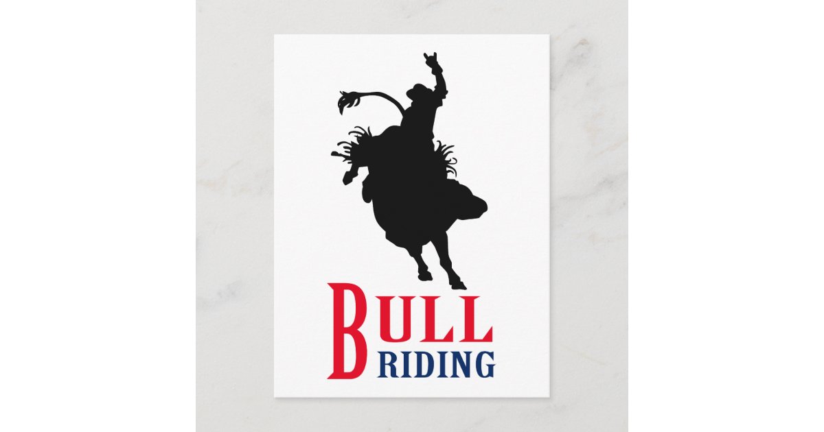 Bull Riding Postcard | Zazzle