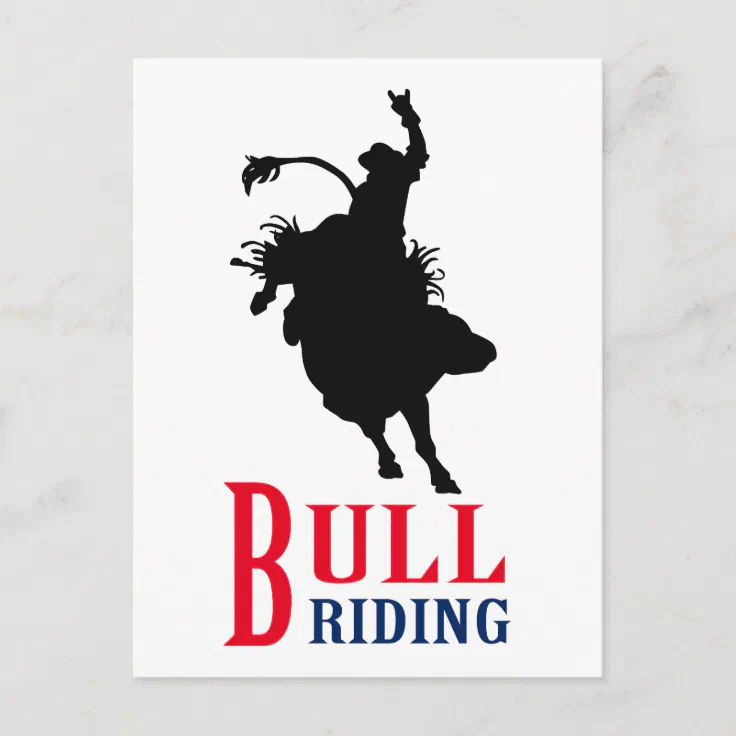 Bull Riding Postcard | Zazzle