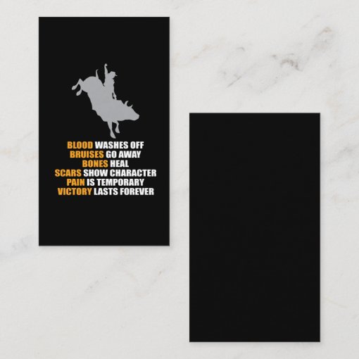 Bull Riding Rodeo Texas Ranch Rider Cowboy Business Card | Zazzle
