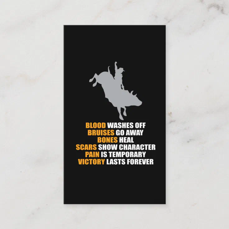 Bull Riding Rodeo Texas Ranch Rider Cowboy Business Card | Zazzle