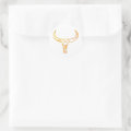 Bull Skull Gold Sticker | Zazzle