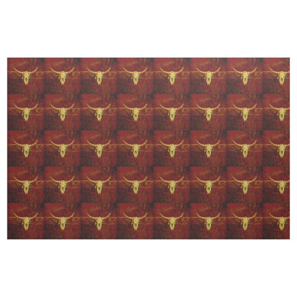 Western Cowboy Pattern Fabric | Zazzle
