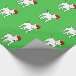 Bull Terrier Christmas Wrap Wrapping Paper | Zazzle