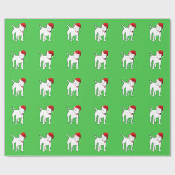 Bull Terrier Christmas Wrap Wrapping Paper | Zazzle