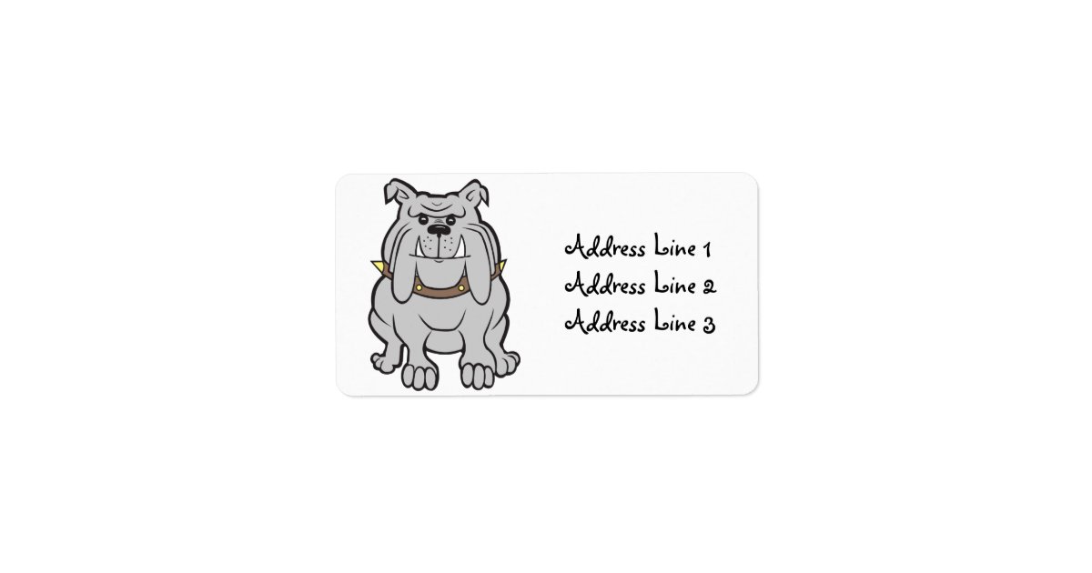 Bulldog Address Label | Zazzle