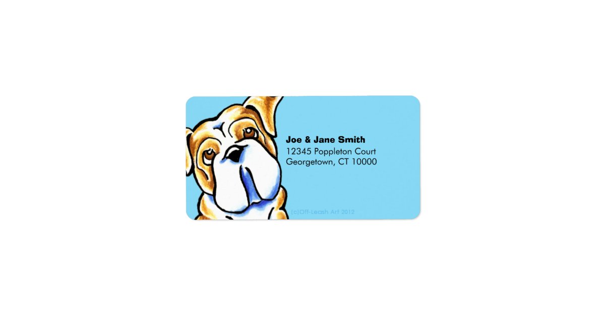 Bulldog Carribean Label | Zazzle