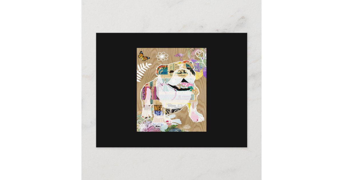 Bulldog Collage Postcard | Zazzle
