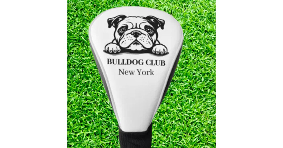 Bulldog Custom Club Theme Golf Head Cover | Zazzle