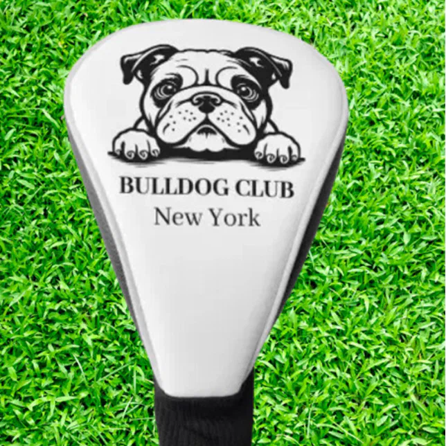 Bulldog Custom Club Theme Golf Head Cover | Zazzle