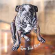 Bulldog Decal Bulldog Art Window Cling Personalize | Zazzle