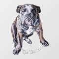 Bulldog Decal Bulldog Art Window Cling Personalize | Zazzle