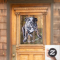 Bulldog Decal Bulldog Art Window Cling Personalize | Zazzle