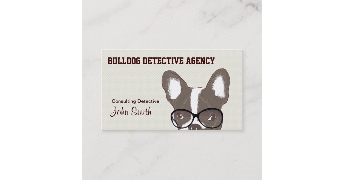 Bulldog Detective Agency Business Card | Zazzle
