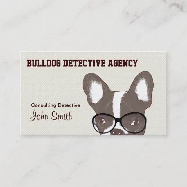 Bulldog Detective Agency Business Card | Zazzle