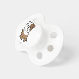 Bulldog Dog Cartoon Pacifier | Zazzle